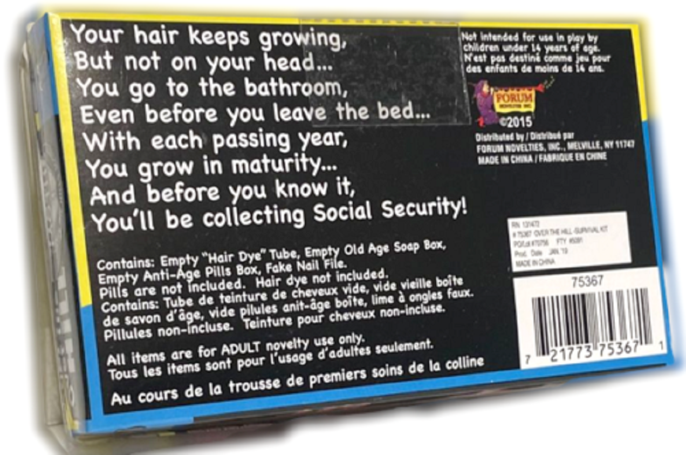 Over The Hill First Aid Survival Kit - Gag Prank Joke Novelty ...