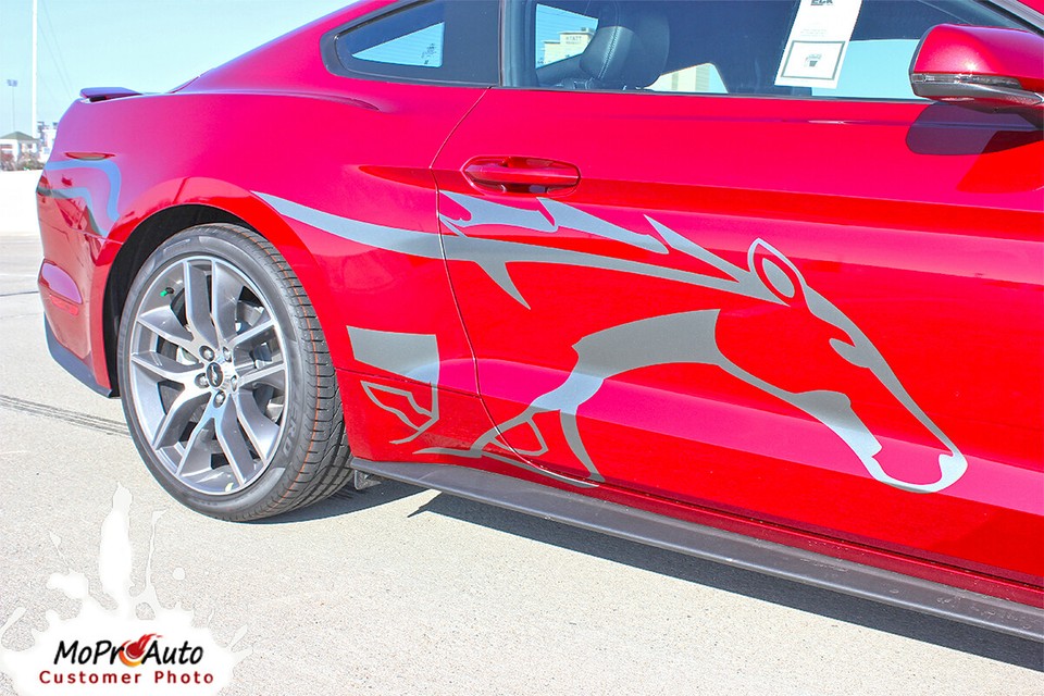 2015-2026 Ford Mustang STEED Pony Horse Vinyl Graphics Door Stripe 3M ...