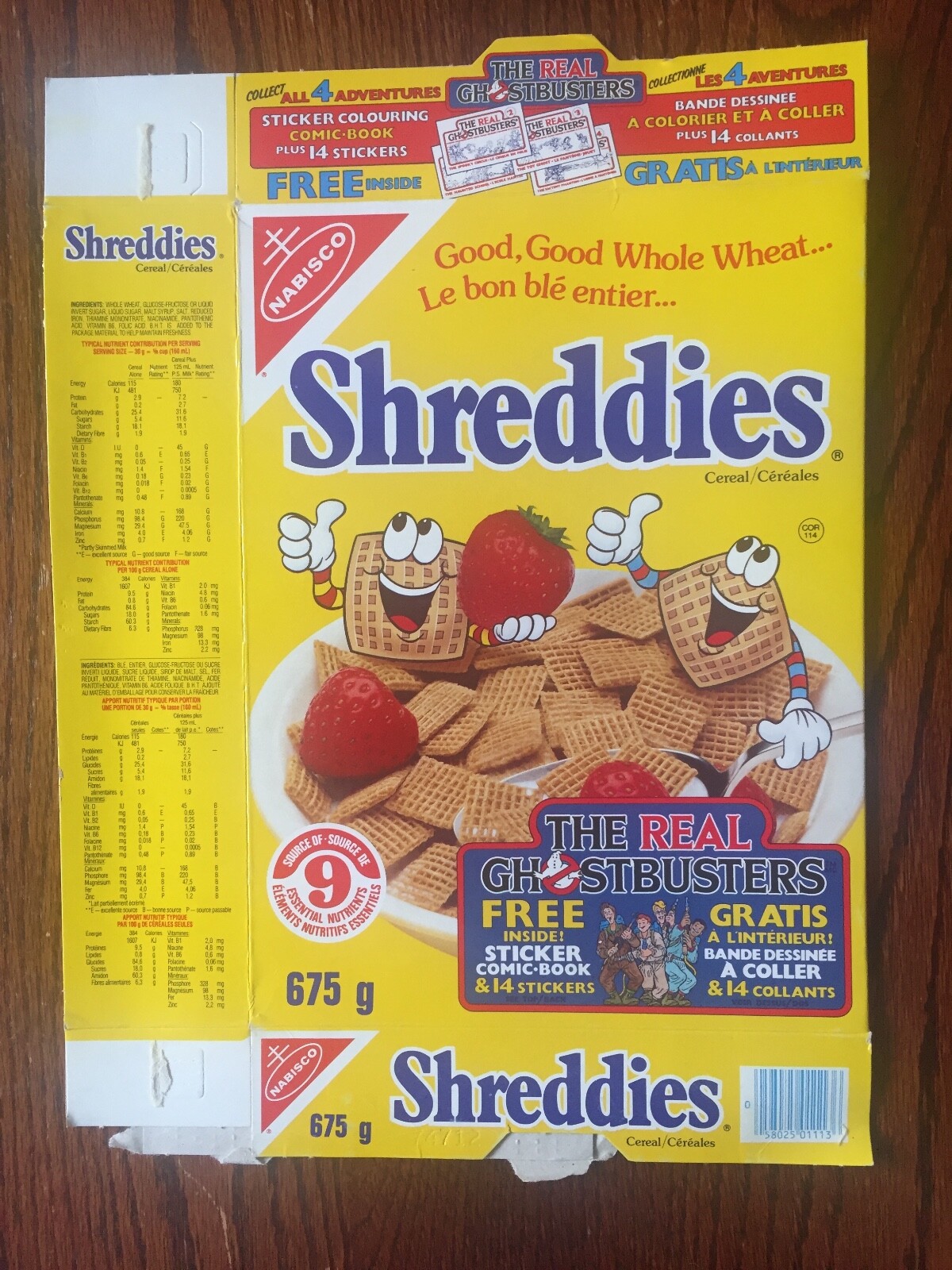 1980's The Real Ghostbusters Cereal Box Nabisco Shreddies RARE | eBay