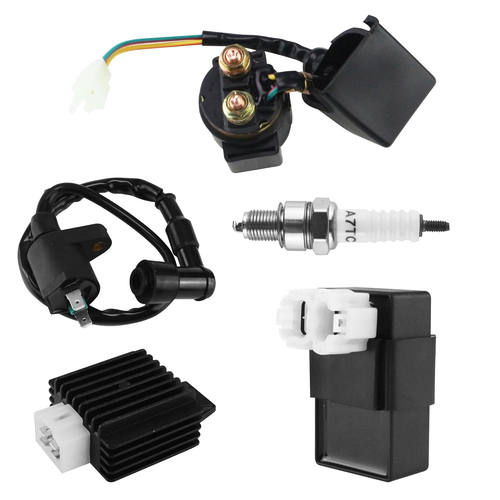 GY6 CDI Box Starter Solenoid Relay Ignition Coil 4-Pin Full-Wave ...