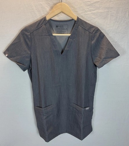 Figs Scrubs Casma Three Pocket Top Graphite Scrub Women's Size XS | eBay