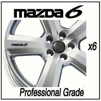 MAZDA 6 ALLOY WHEEL DECALS STICKERS CARS GRAPHICS X6 Adhesive Graphic ...