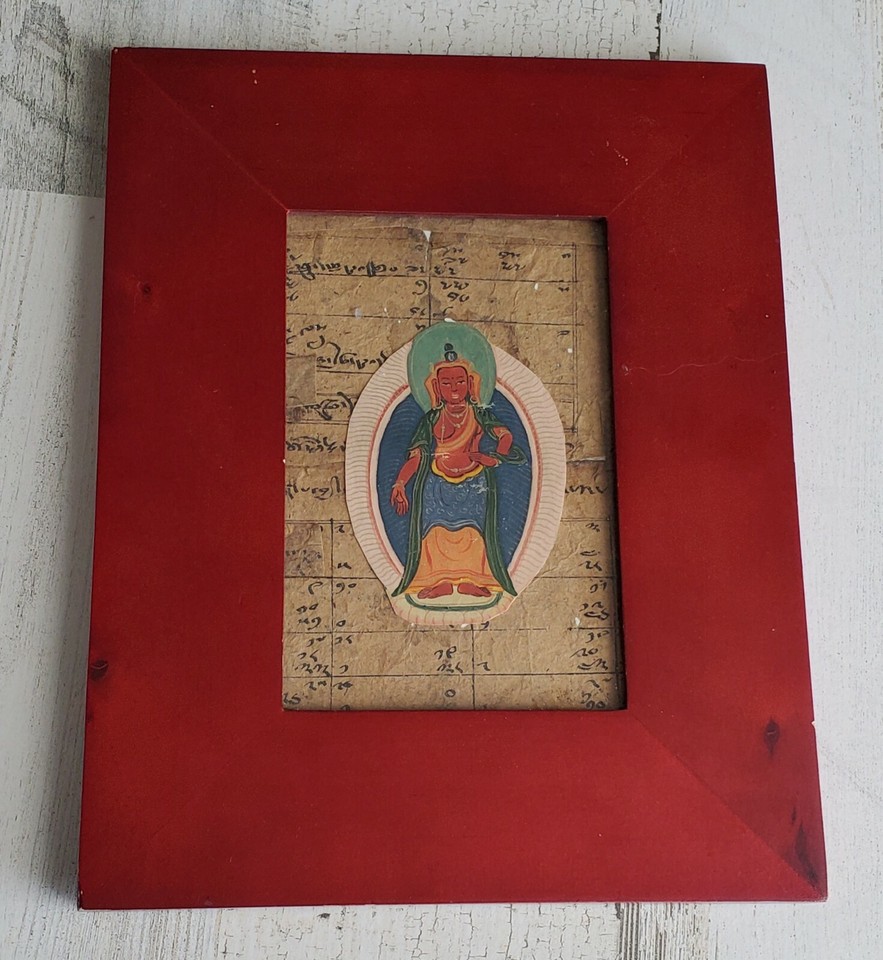 Framed Mongolian Tibetan Antique Thanka Thangka Painting Dakini Goddess ...