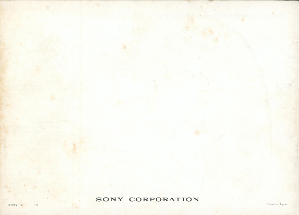 1967 Sony Reel to Reel Tape Stereo System Speakers HiFi Manual Glossy ...