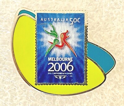 AUSTRALIA POST POSTAGE STAMP PIN 🔅 MELBOURNE 2006 COMMONWEALTH GAMES ...