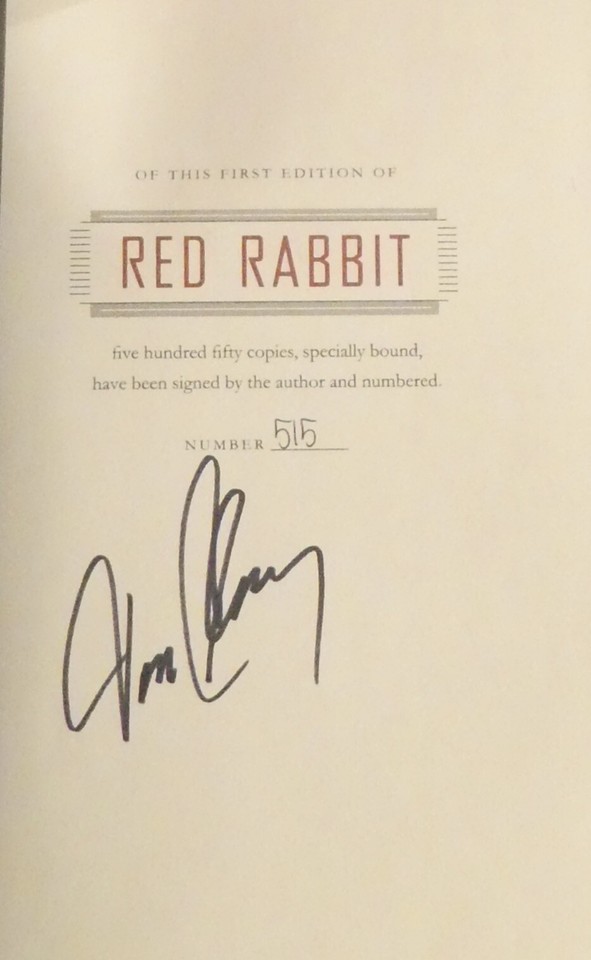 Clancy, Tom. Red Rabbit. Signed, Limited Edition. | eBay