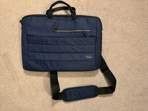 Targus Navy Laptop Bag Messenger Case Work Bag w zipper closure Gray ...