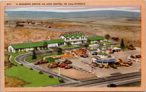A Modern Drive In & Motel In California Vintage Postcard Spc9 | eBay