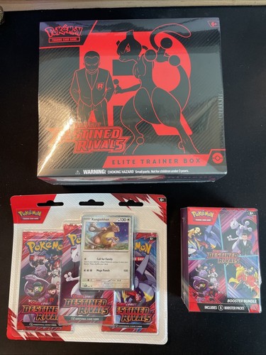 Pokémon Destined Rivals Bundle (ETB + Booster Bundle + 3 Pack Blister ...