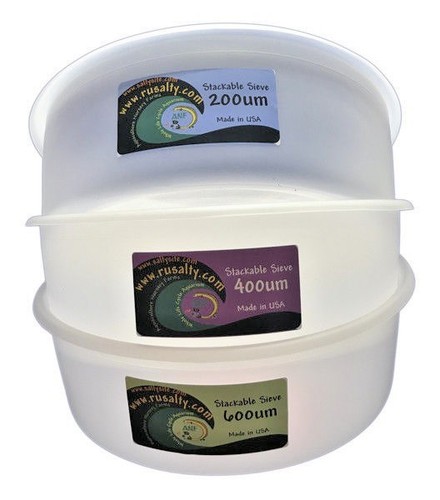 (3pc) SIEVE Set 200, 400, 600 um Mesh Aquarium Copepods Rotifers Live ...