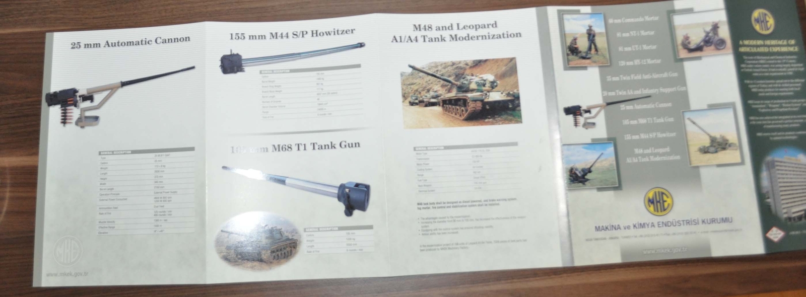 MKE Turkey Tank Anti-Aircraft Gun Cannon Mortar Military Army Brochure ...