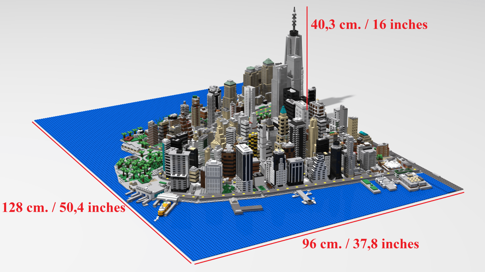 Lego® MOC set. Lower Manhattan. New York Skyscrapers United States ...