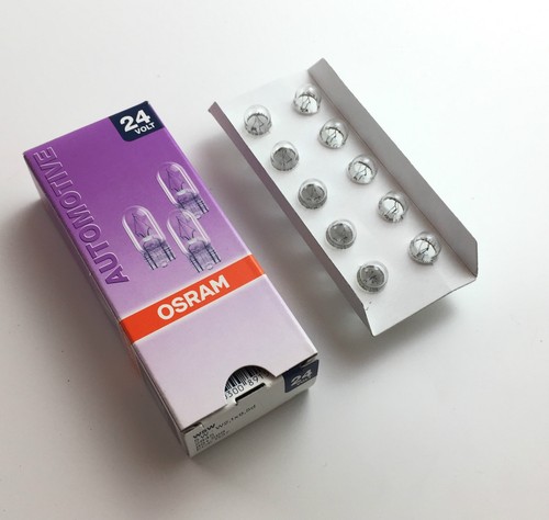 10 x Osram W5W Lamps Lamp 24 Volt 5 Watt 24V 5W 2845 Ece R37 | eBay