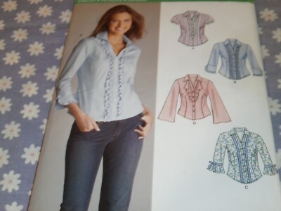SIMPLICITY NEW LOOK 6513 MISSES SHIRT/BLOUSES WITH VARIATIONS PATTERN ...