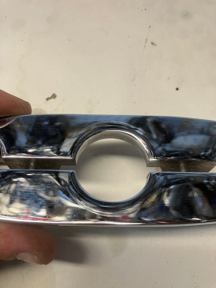 HARLEY CHROME SPRINGER TOP CLAMP INLINE SPRINGER VINTAGE COPPER BOBBER ...