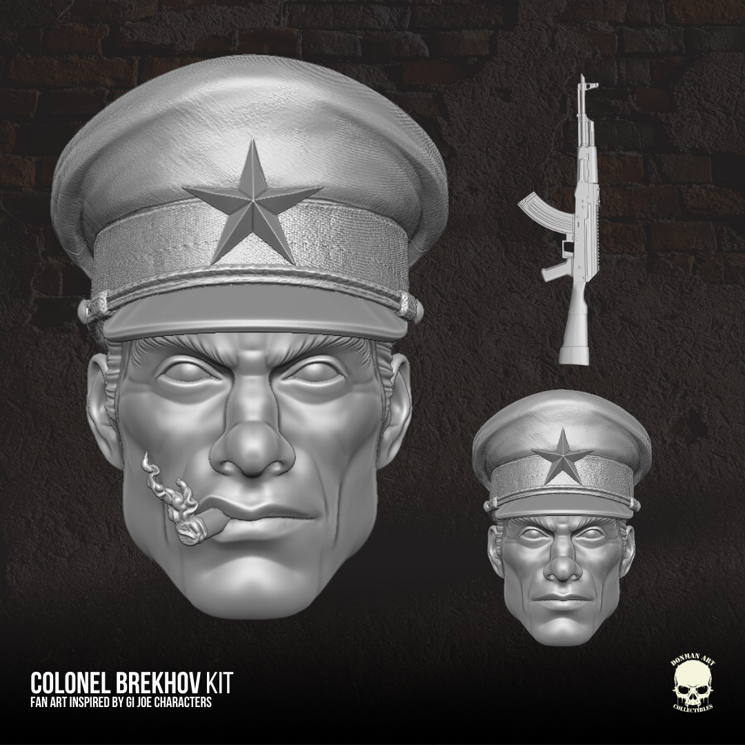 Colonel Brekhov Oktober Guard custom kit heads + AK-47 for GI Joe ...