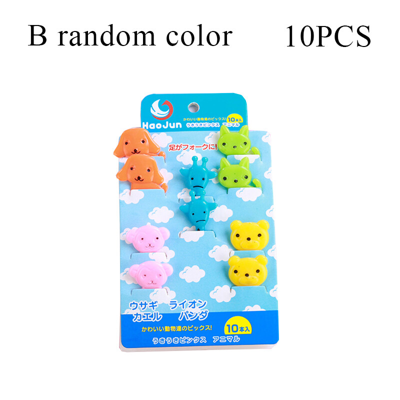 Bento Box Decor Forkscake Cartoon Fork Reusable Animals For Kids Fruit ...