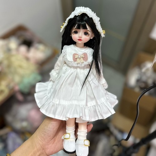 Full Set 1/6 Pretty Girl BJD Doll Kids Gift Ball Jointed Eyes Dress ...