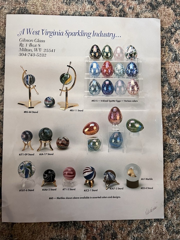 VTG Gibson Glass Milton WV Catalog Lot Brochures Flyer Paper Ephemera ...