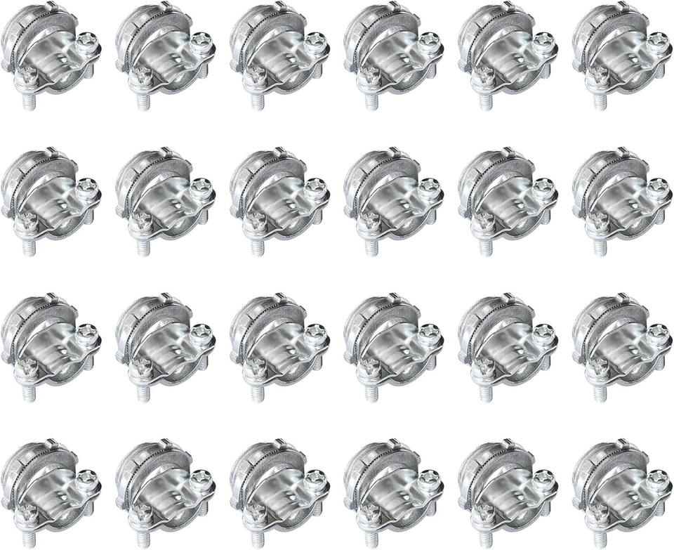 24 Packs 1/2" NM Clamp Type Cable Connectors, Clamp Type Connector for ...