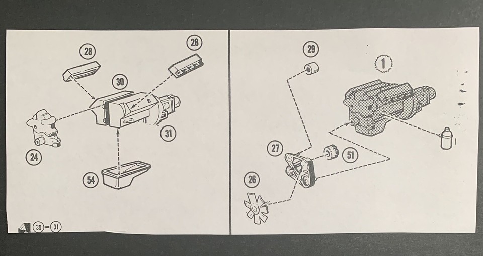 73 Mustang MACH 1 351 ENGINE (Built block) 116 1623C Model Car Parts ...