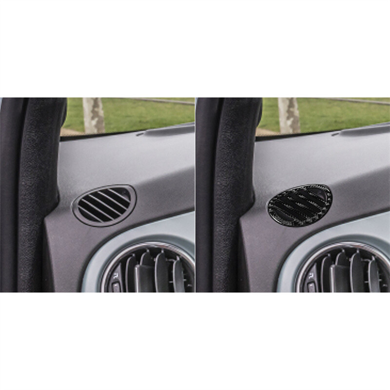 Carbon Fiber Interior Defogger Air Vent Panel Cover Trim For Fiat 500 ...
