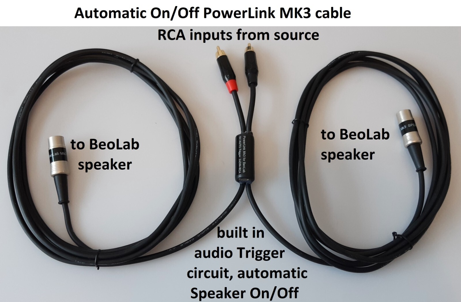 PowerLink adaptor for non B&O to B&O BeoLab 2, 7, 6000, 8000 trigger ...