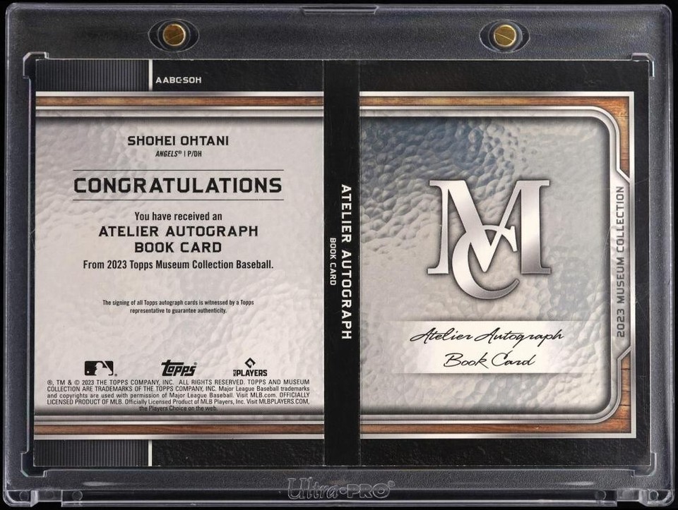 2023 Shohei Ohtani Topps Museum Collection Atelier on card Auto Booklet ...