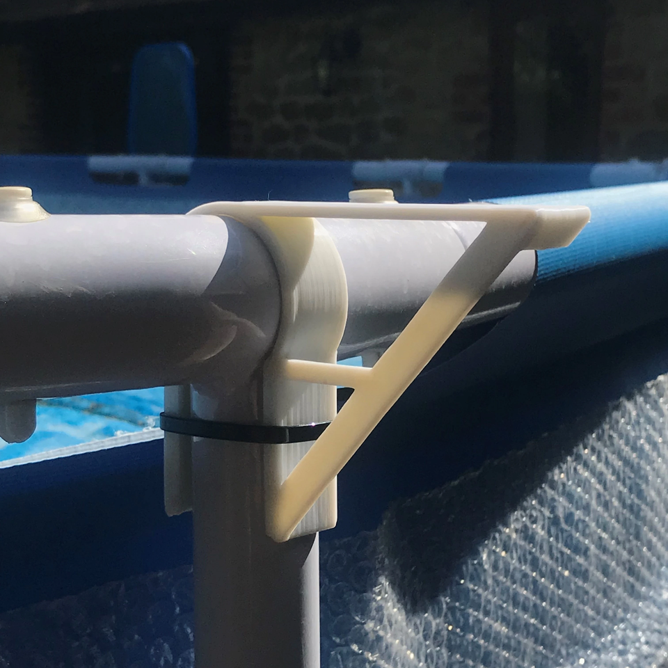 2 X Swimming Pool Shelf Brackets Suits 45Mm Top Rail / 35Mm Uprights ...