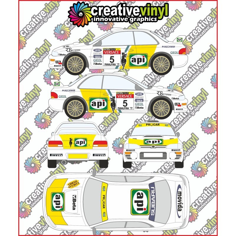 Subaru WRC Api Rally Lana 2001 Complete rally graphics Decal Full Size ...