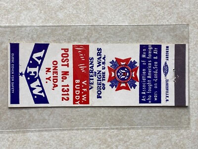 AR393 Matchbook Cover Veterans of Foreign Wars of the United States of ...