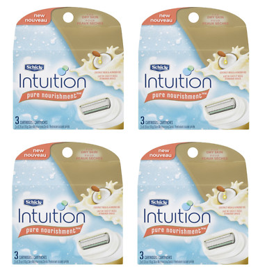Schick Intuition Razor Blade Refills, Pure Nourishment Dry Skin, 12 ...