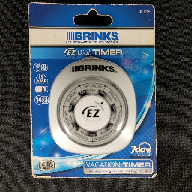 Brinks EZ - Dial Preset 7 Day Vacation Security Light Timer 42-1009 ...