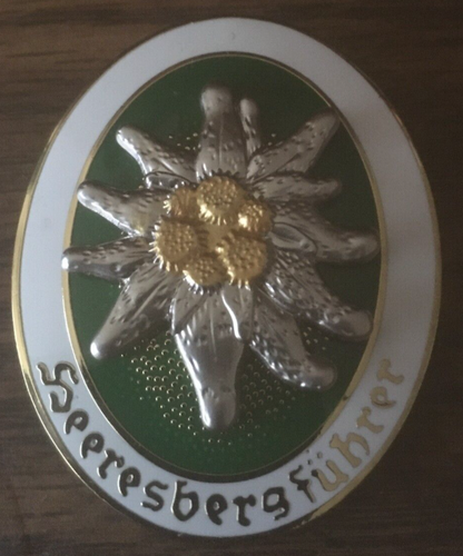 superb WW2 German Medal Army ELITE Edelweiss Mountain Troops BADGE 37gr ...