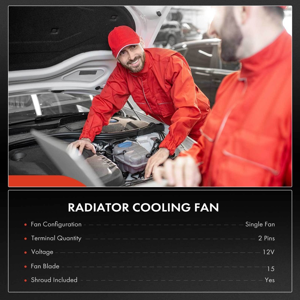 Radiator Cooling Fan Assembly with Shroud for Jeep JK Wrangler 2007 ...