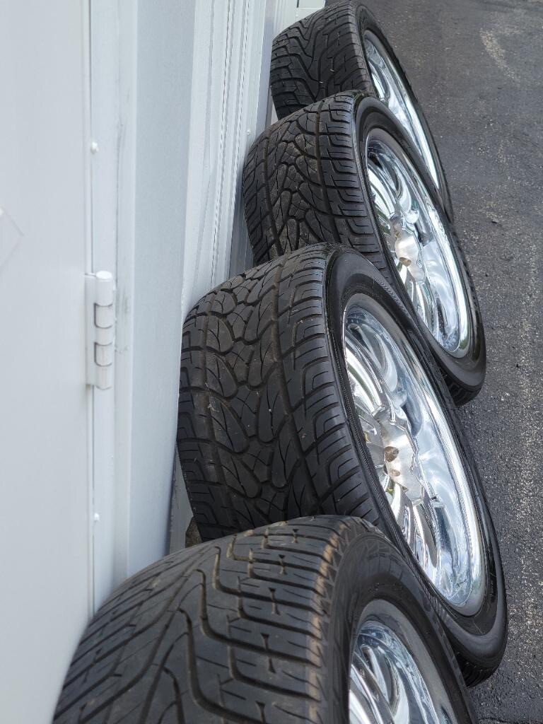 22 inch chrome rims and tires | eBay