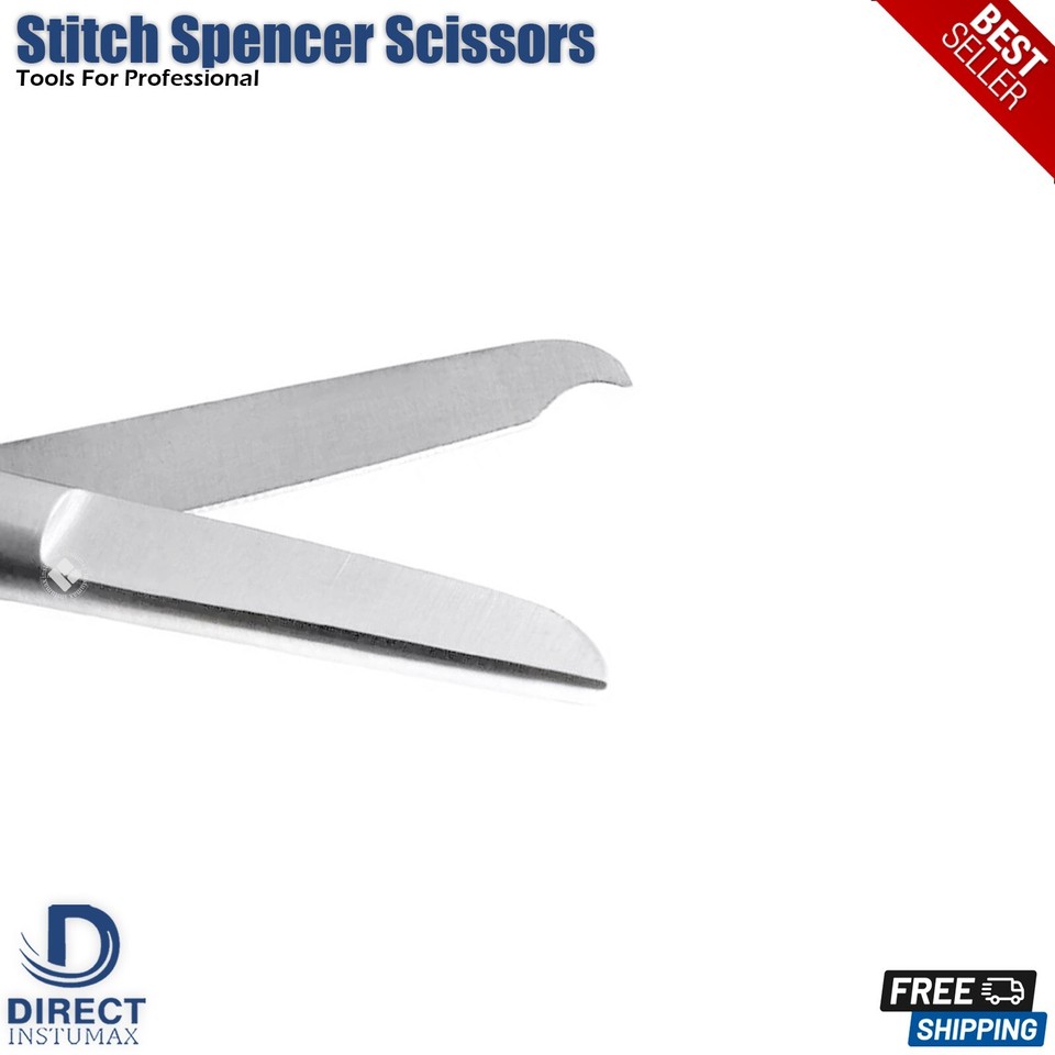 1 Pc Spencer Stitch Scissors 13cm Delicate With Suture Removal Hook ...