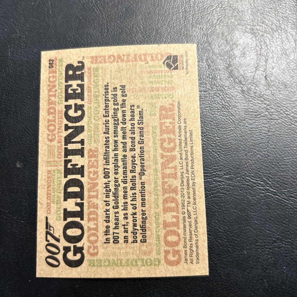 B20 James Bond Goldfinger Artifacts Relics 2013 #042 Gold Smuggling ...