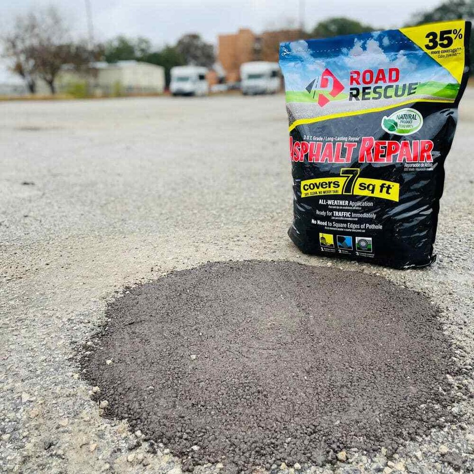 50 Lbs. Asphalt Repair Road Rescue Natural Limestone Rock Blacktop ...
