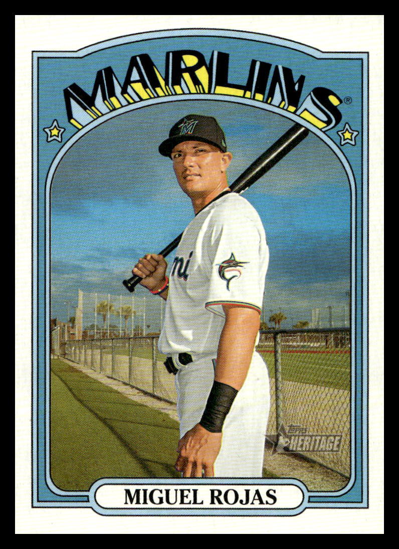 2021 Topps Heritage #9 Miguel Rojas Miami Marlins | eBay