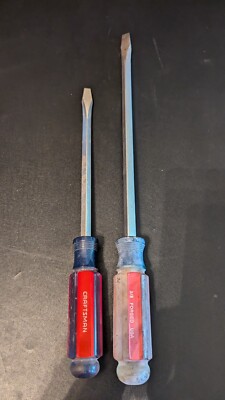 2 Craftsman Slotted Flat Head Screwdriver Set Driver 41587 41588 AG WF ...
