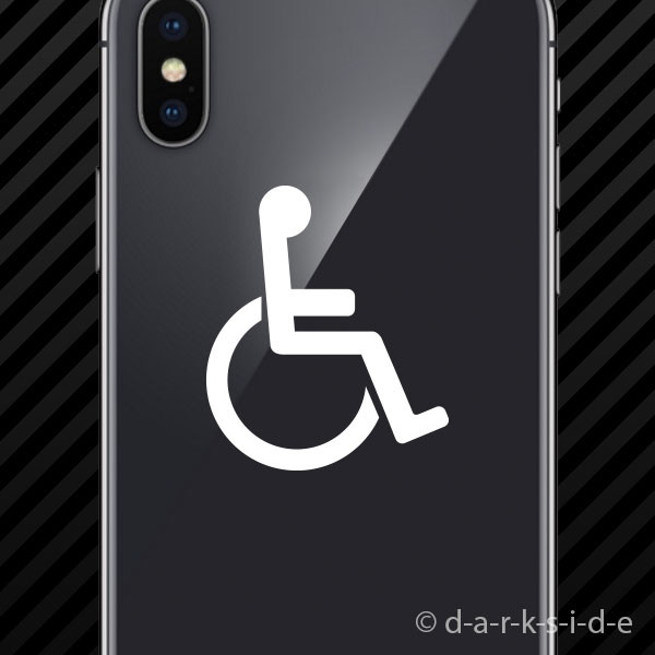(2x) Handicap Cell Phone Sticker Mobile Disabled Assisted | eBay