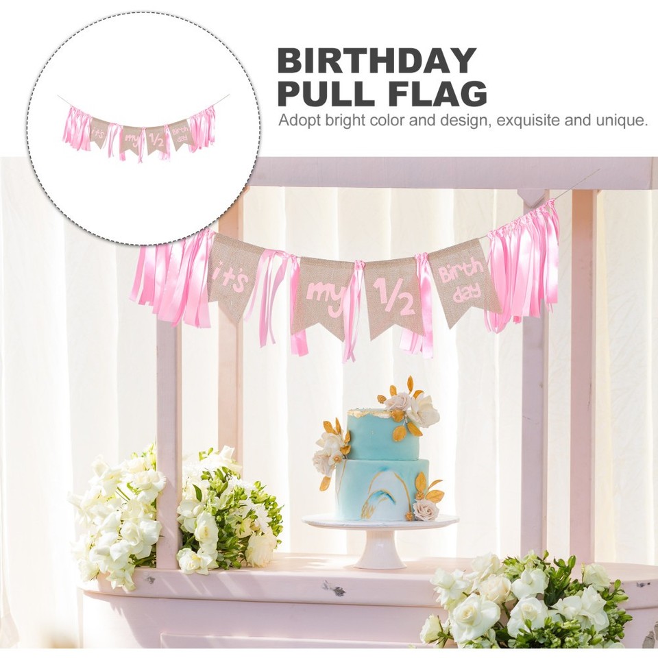 High Chair Garland Funny Birthday Banner Flag Decor Decoration Party ...