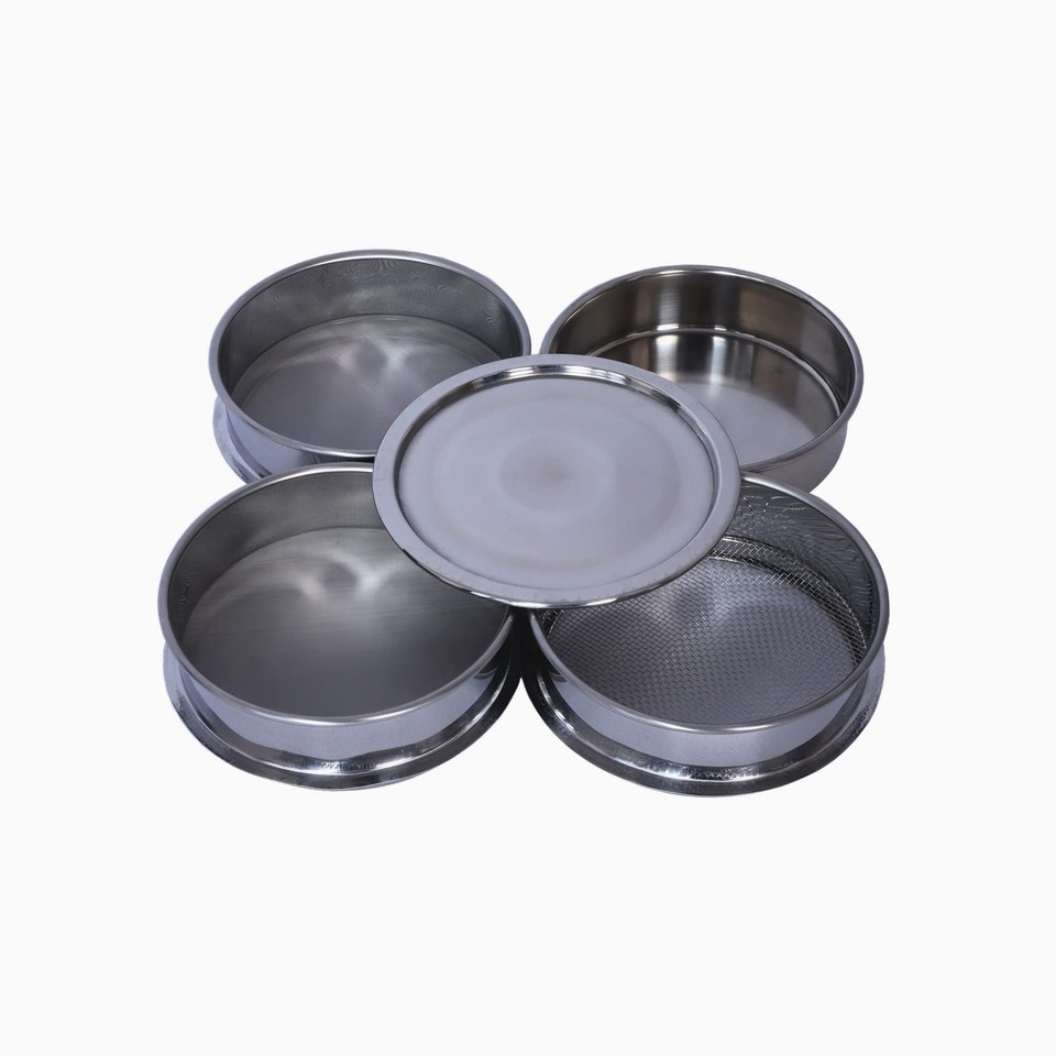 3 PCS 6 inch Diameter Lab Test Sieve Set with Tray and Lid for ...