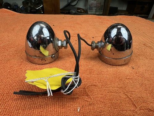 PAIR Vintage Bullet TAIL LIGHTS TURN SIGNALS Car TRUCK Old MOTORCYCLE ...