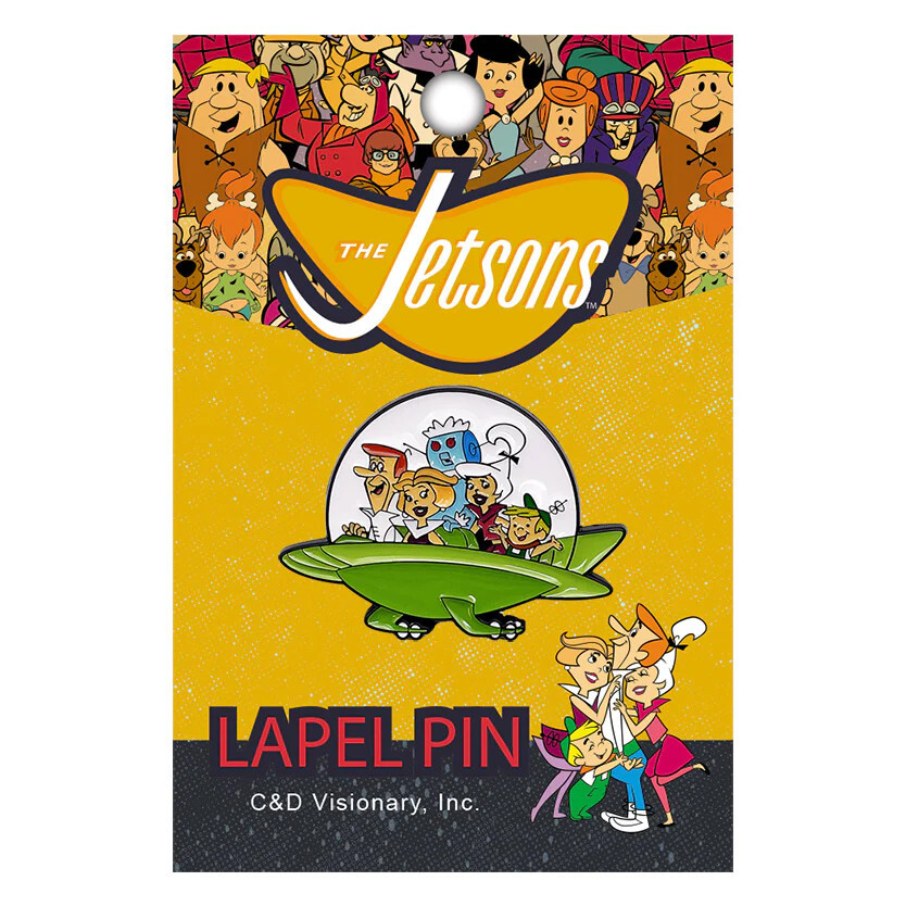 Embossed Enamel Lapel Pin Badge - The Jetsons Spaceship Hanna-Barbera ...