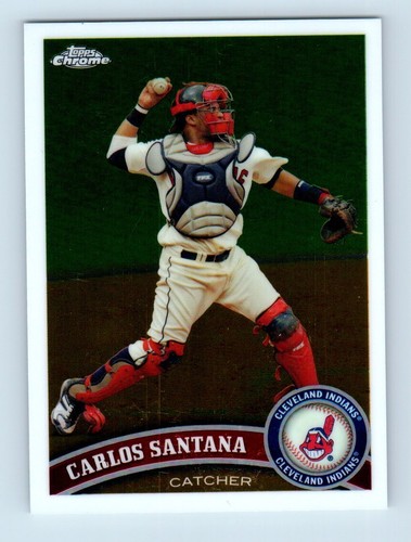 2011 Topps Chrome Carlos Santana Cleveland Indians #53 | eBay