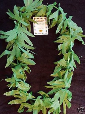 REALISTIC HAWAIIAN TROPICAL LEAF LEI MARIJUANA WEED- POT- GANJA- REEFER ...