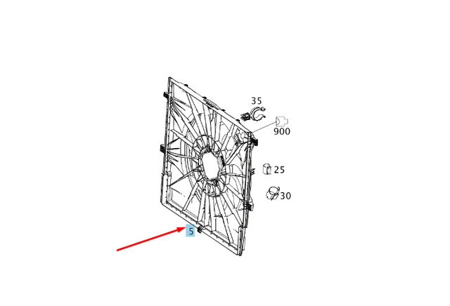 MERCEDES V Class W447 Radiator Fan 2015 Onwards A4479060212 Genuine for ...