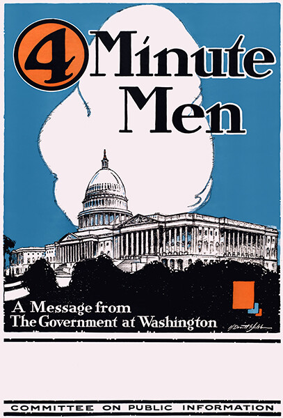 4 Minute Men - 1915 - World War I - Propaganda Poster | eBay